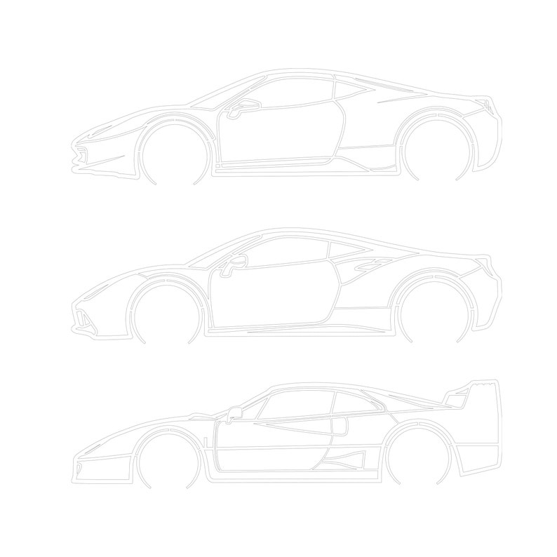 Car Dxf File, Dxf-ai-pdf, Car Vector Art, Car Laser Cut, Downloadable ...