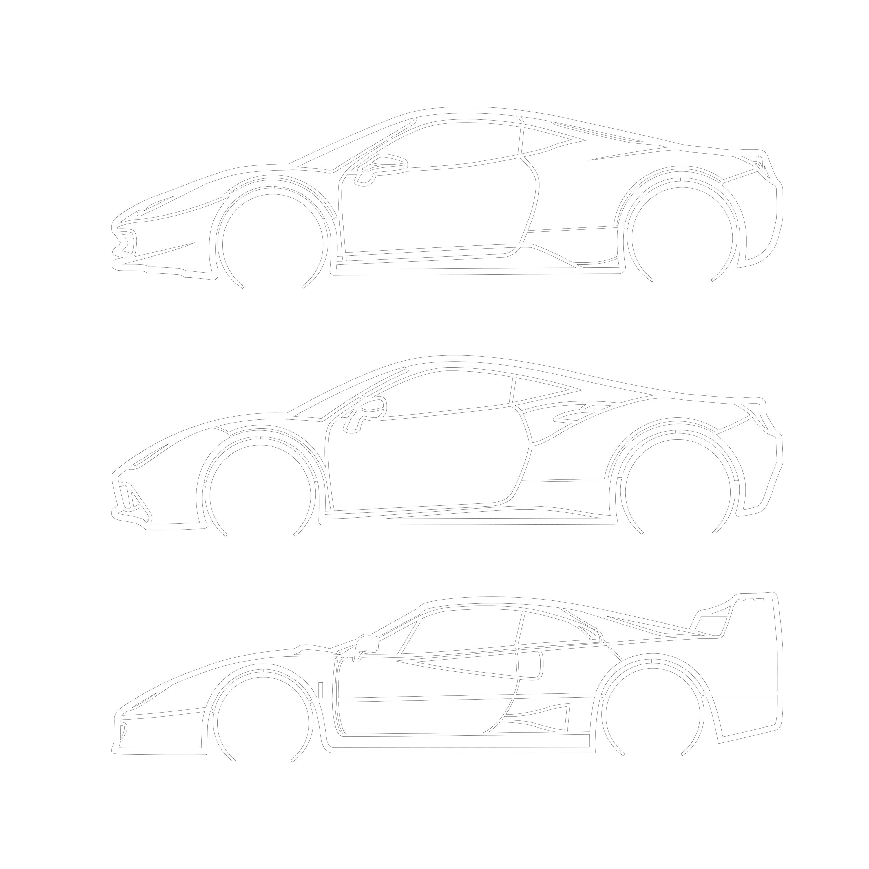 Car Dxf File, Dxf-ai-pdf, Car Vector Art, Car Laser Cut, Downloadable ...