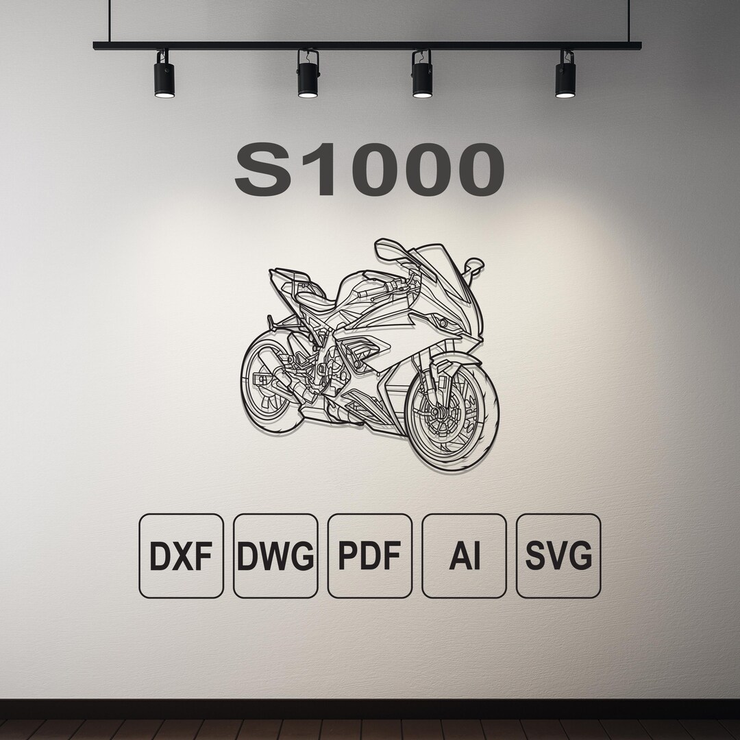 CNC Cut Design, Motorcycle Vector Art, Metal Wall Art Vector, Svg, Dxf ...