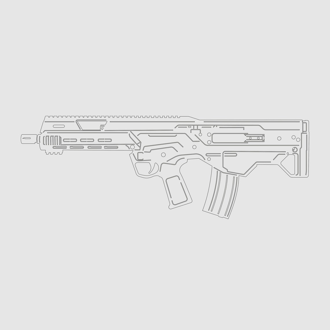 Rifle Dwg-svg-dxf-ai-pdf, Gun Vector Art, Rifle Laser Cut, Downloadable ...