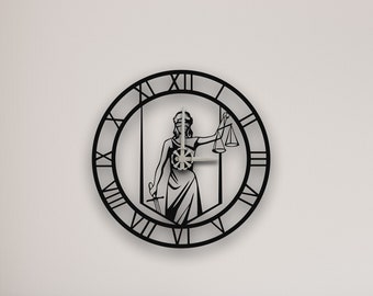 Lady Justice Clock - Etsy