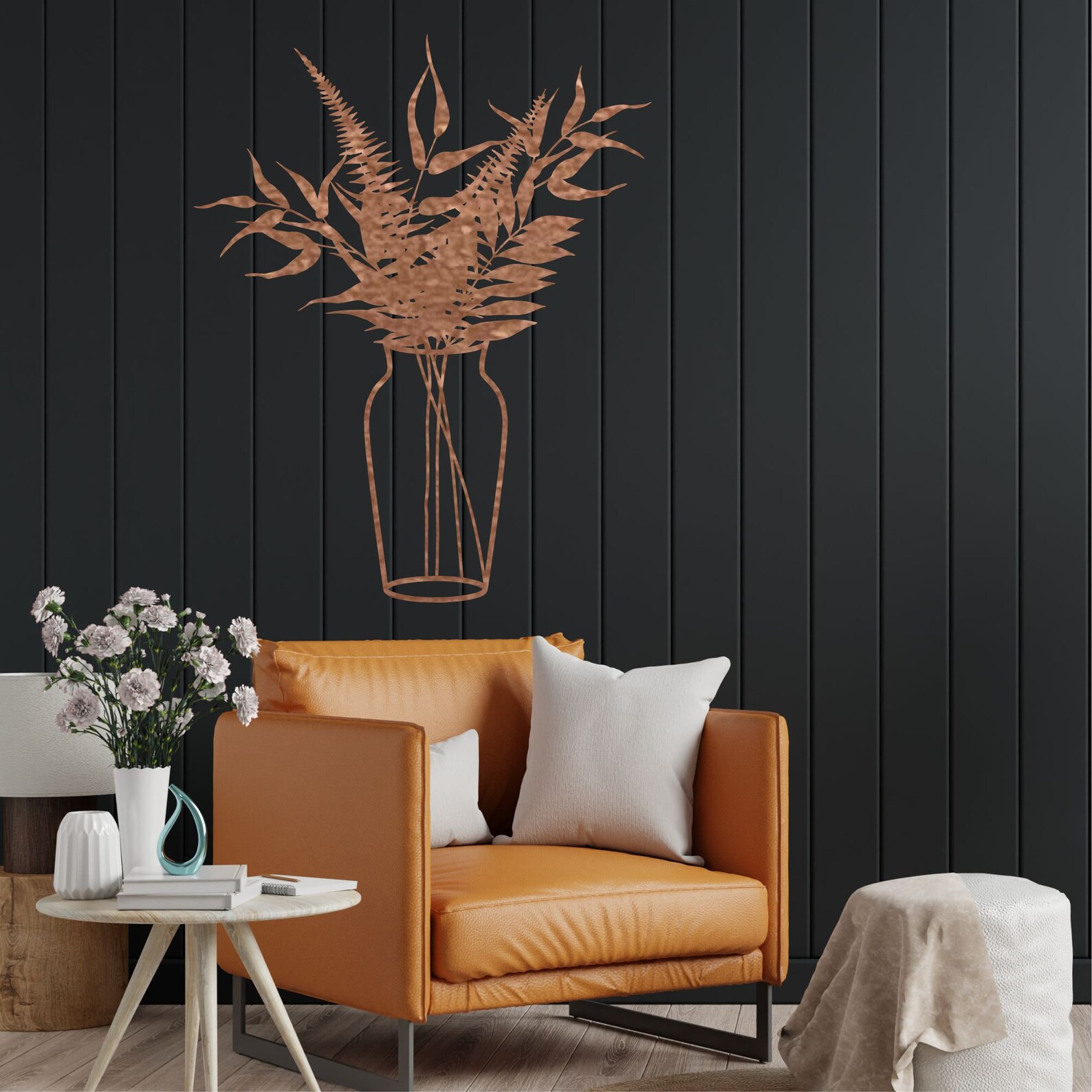 Metal Wall Decor Vase 2 Home Living Room Decor Wall Sign - Etsy