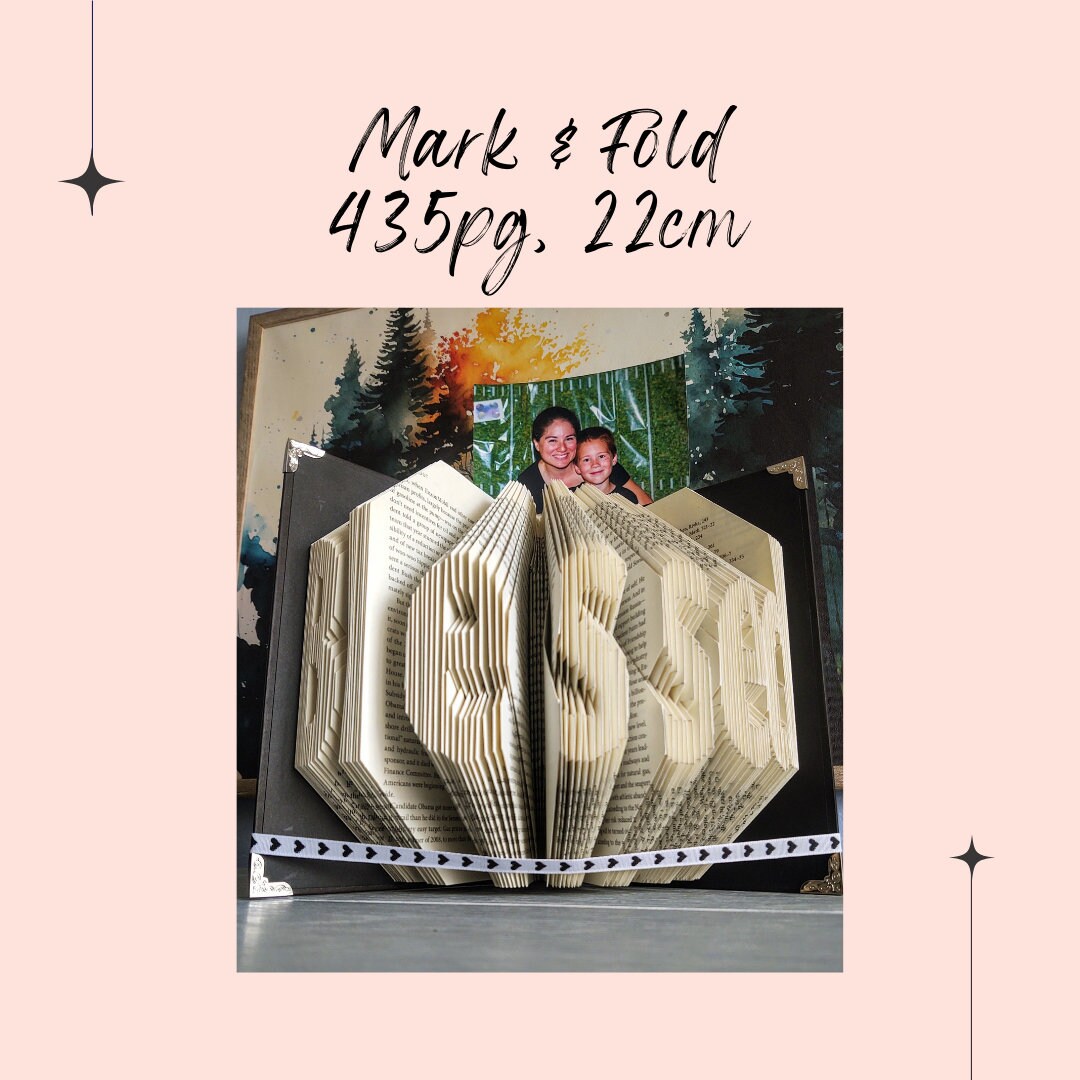 Book Folding MARK & FOLD Pattern_blessed_quote_inspirational Word - Etsy
