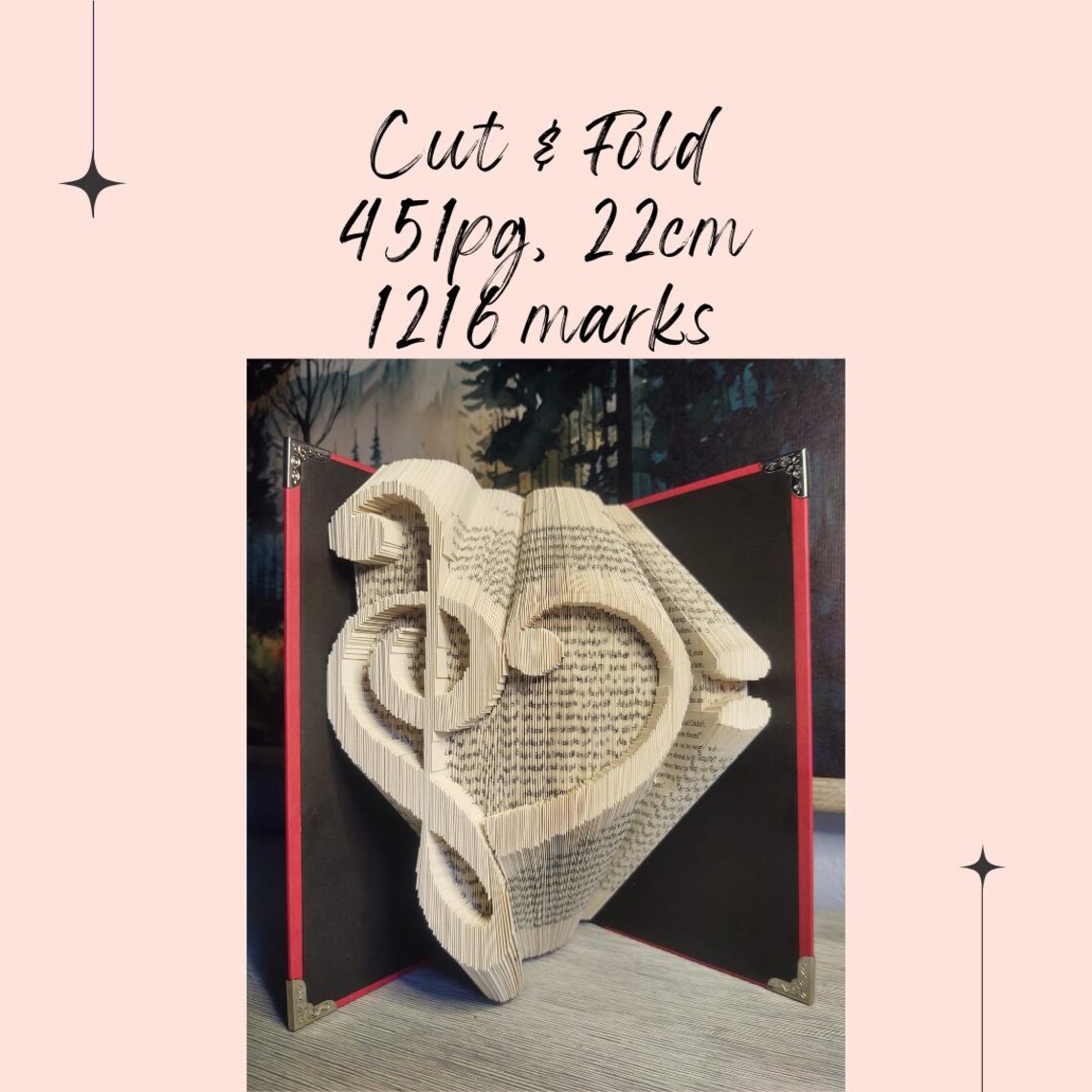 Book Folding Pattern (cut and Fold): Treble and Bass Clef Heart - Etsy