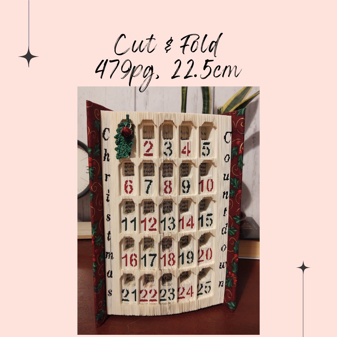 BOOK FOLDING Pattern_cut and Fold_christmas Countdown_advent Calendar ...