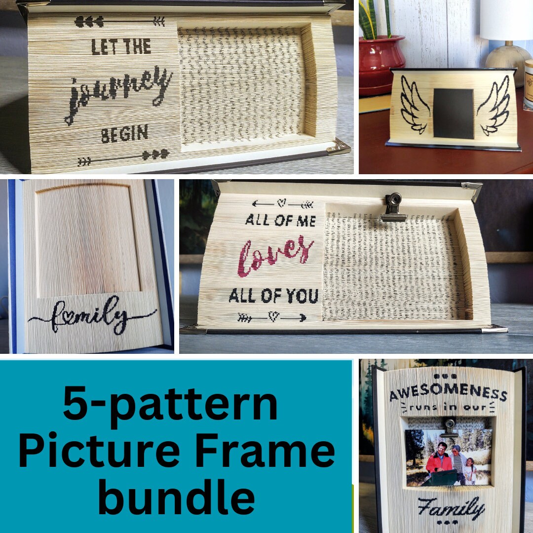 BOOK FOLDING 5-PATTERN Bundle_cut and Fold_picture and Photo Frames - Etsy