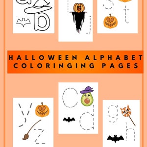Printable Halloween ABC Coloring Pages for Kids, Halloween Alphabet ...