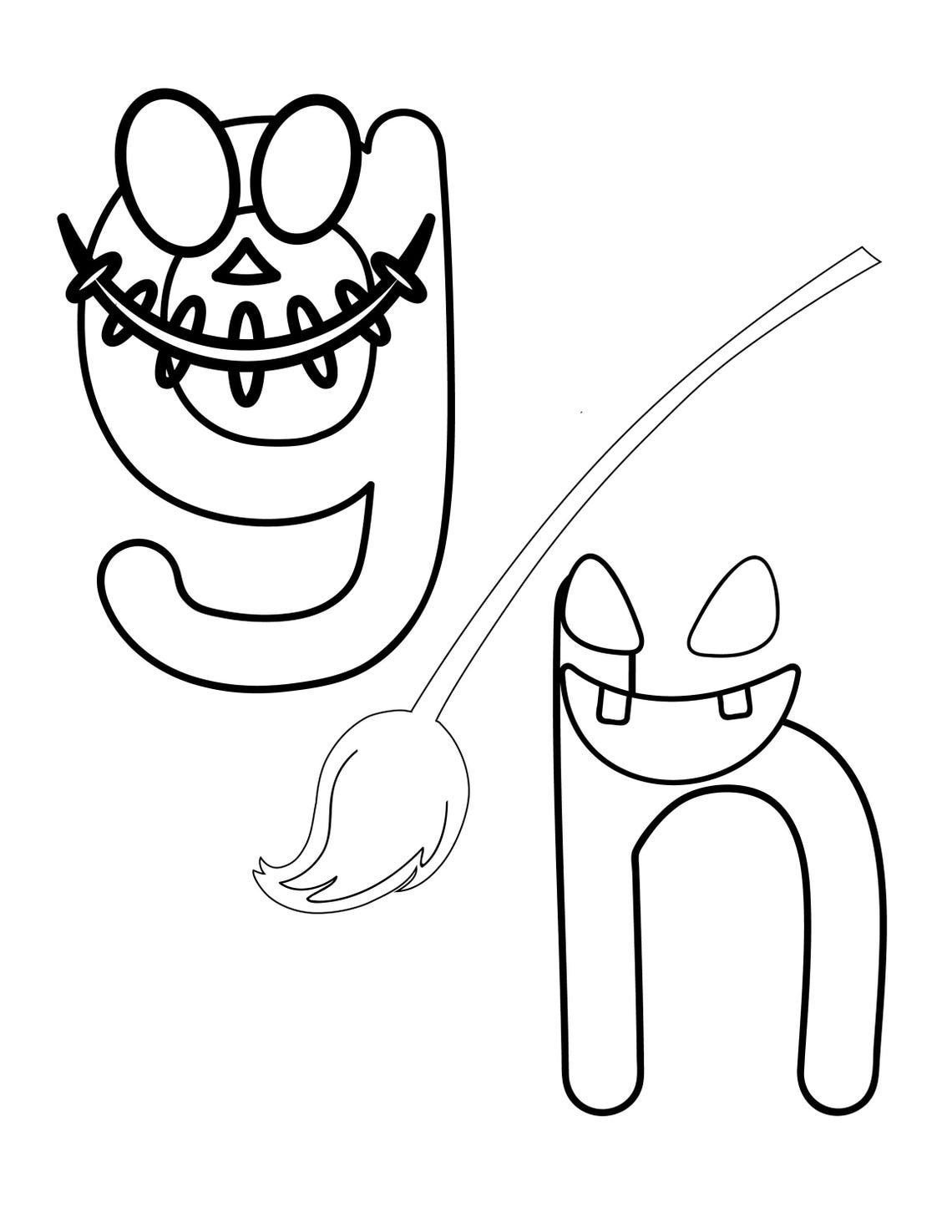 Printable Halloween ABC Coloring Pages for Kids, Halloween Alphabet ...