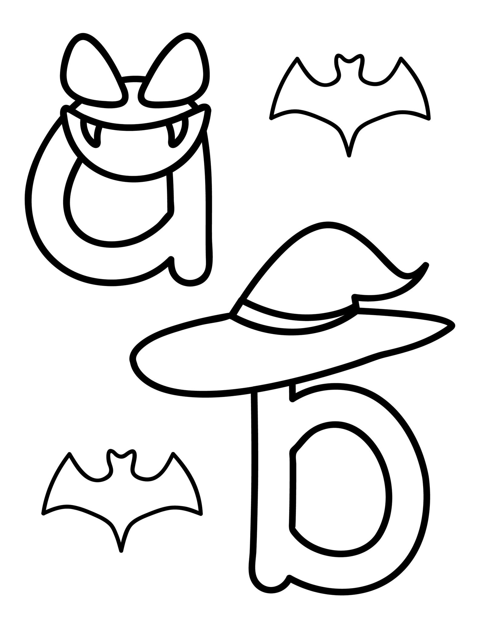 Printable Halloween ABC Coloring Pages for Kids, Halloween Alphabet ...
