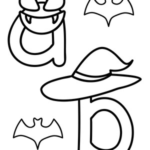 Printable Halloween ABC Coloring Pages for Kids, Halloween Alphabet ...