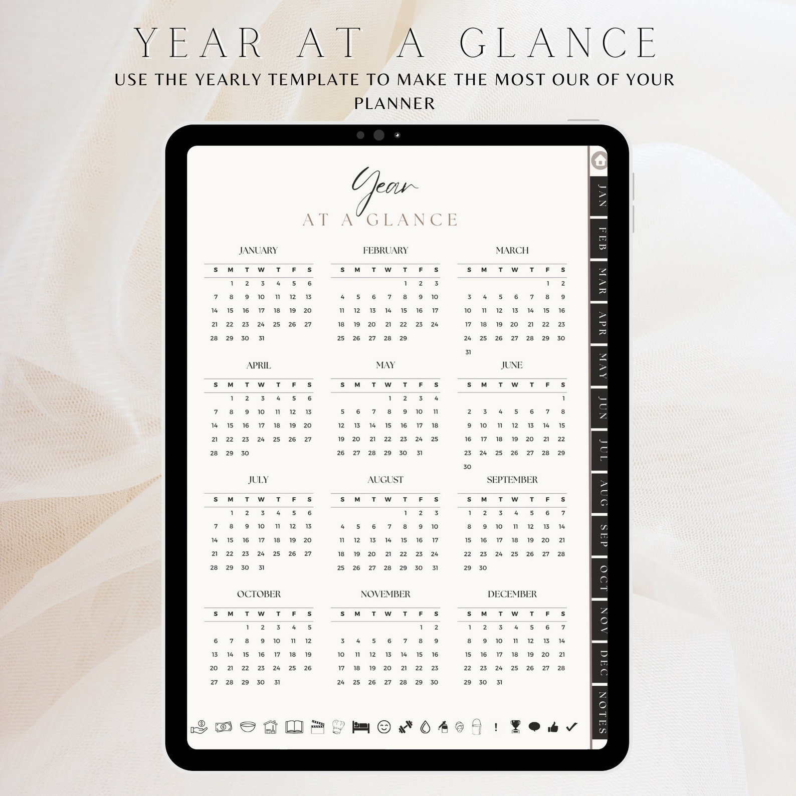 Digital Planner, Dated Digital Planner, Hyperlinked, Goodnotes Planner ...