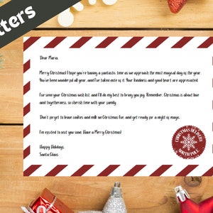 Christmas Letters to Santa, From Santa and Envelope - Canva Template - Etsy