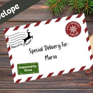 Christmas Letters to Santa, From Santa and Envelope - Canva Template - Etsy
