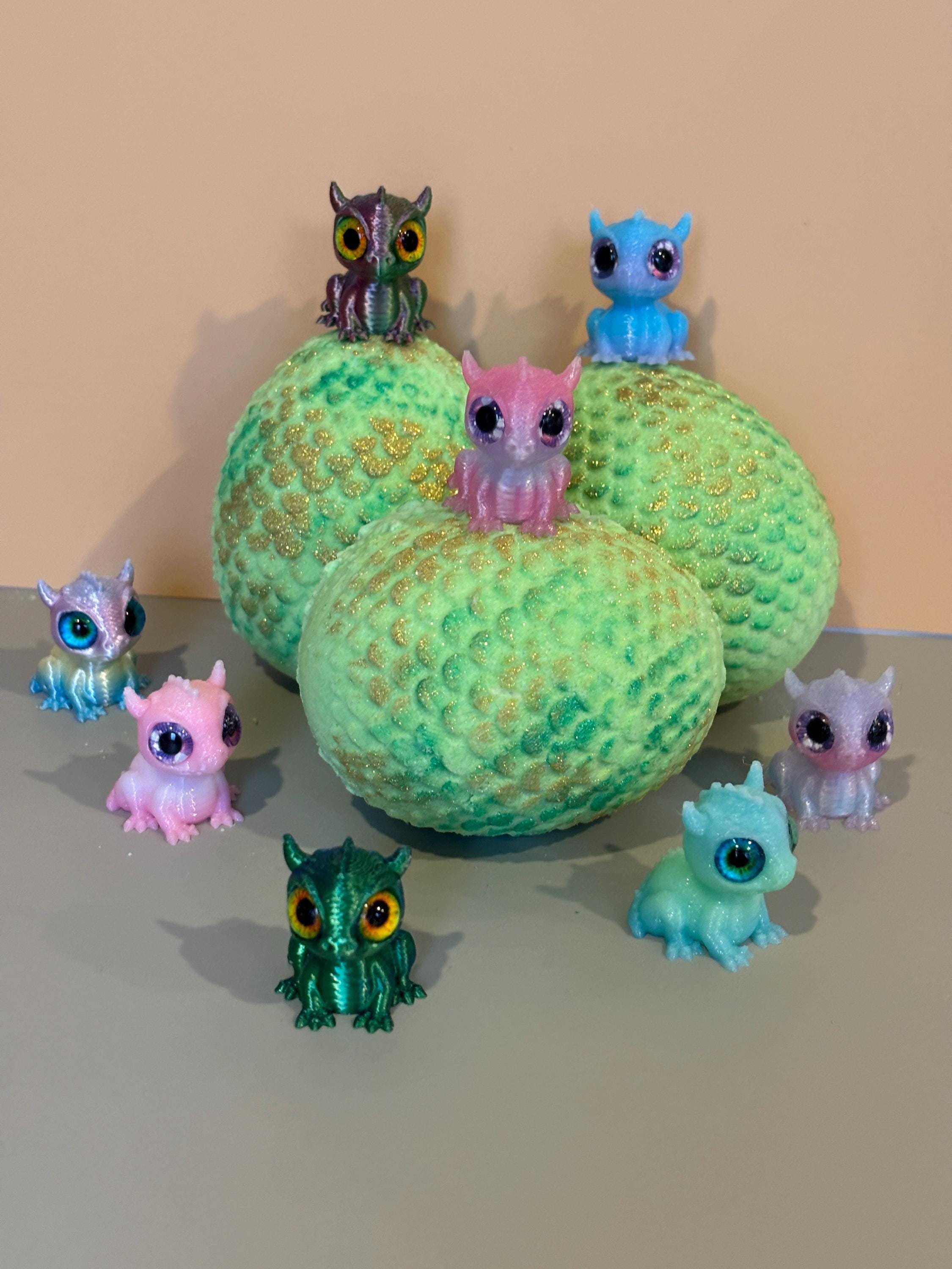 Mystery Dragon Bath Bomb – Hatching Egg With Toy Dragon Inside - Etsy