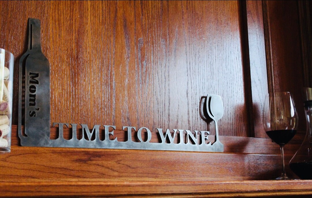 Personalized Metal Wine Sign: Custom Kitchen Decor - Etsy