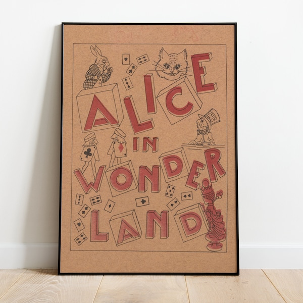 Alice in Wonderland Poster - Etsy