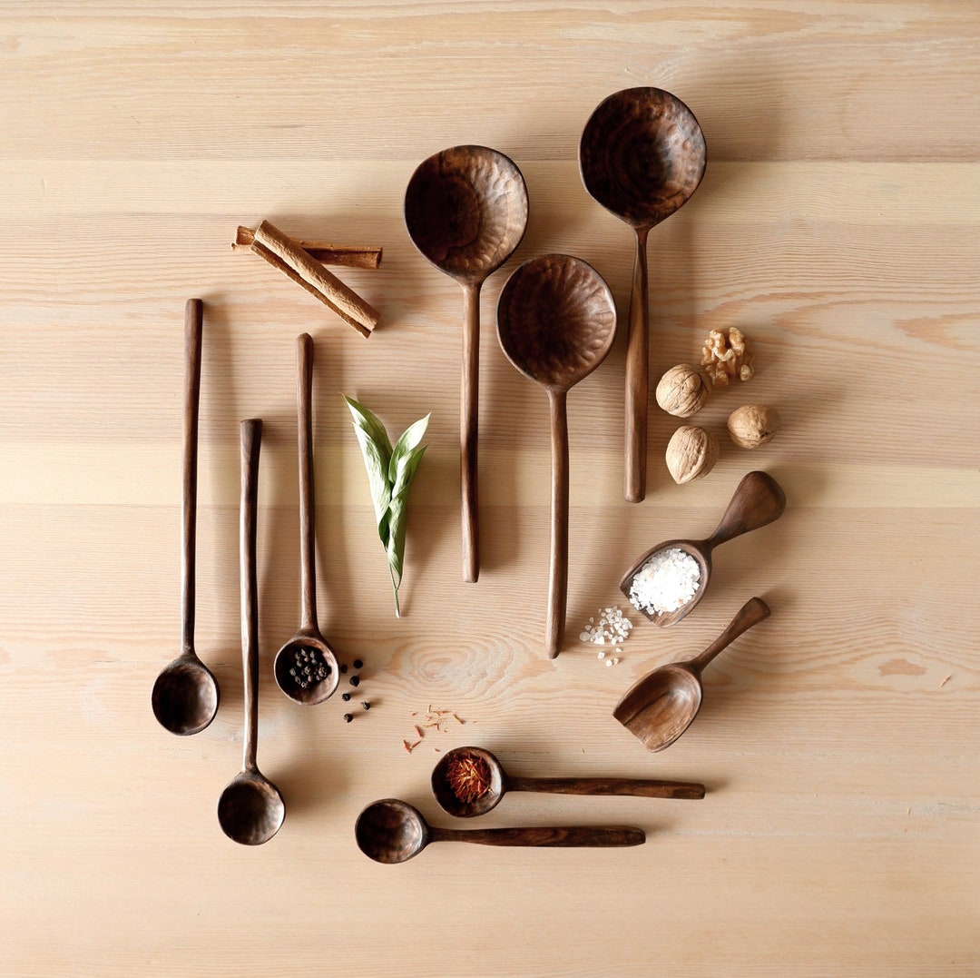 Walnut Handcarved Cooking Spoon Handmade Wooden Spoon Housewarming Gift ...