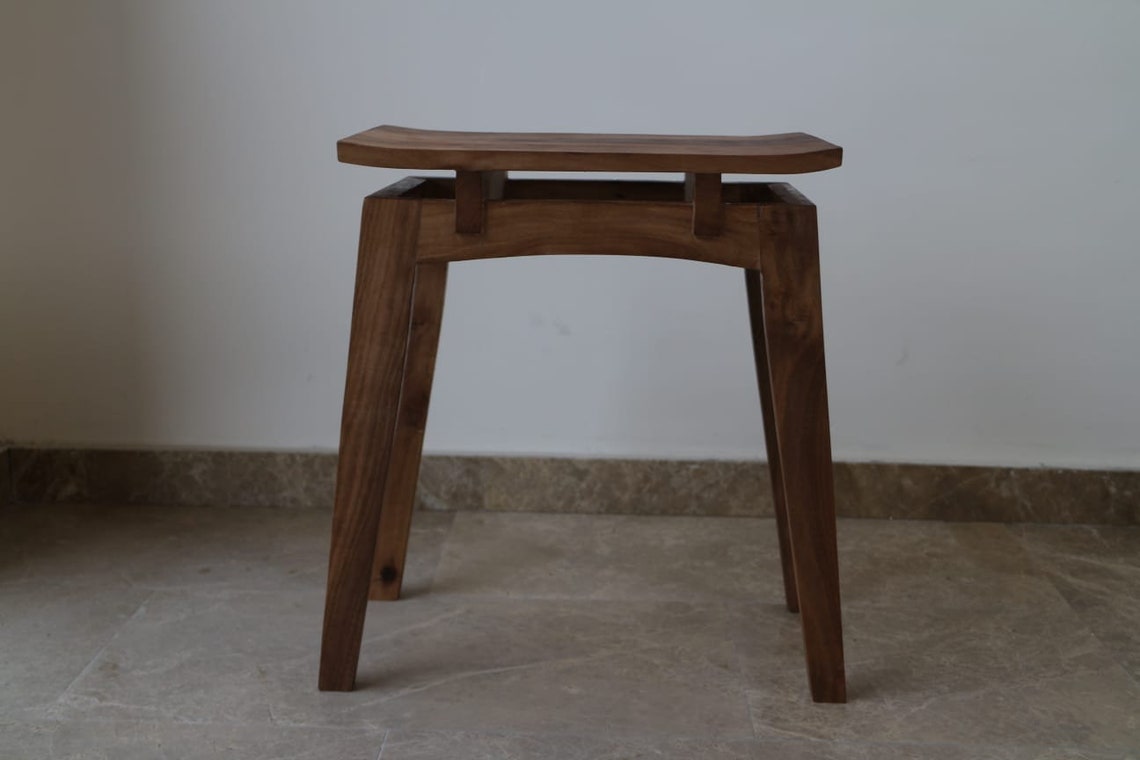 Handmade Walnut Bench Wooden Stool Rustic Bench - Etsy
