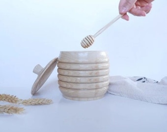 Wooden Honey Pot - Etsy