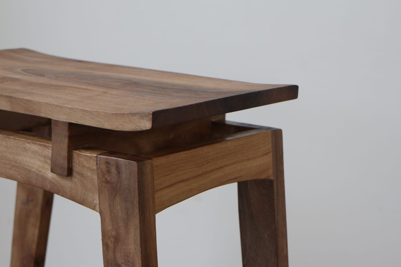 Handmade Walnut Bench Wooden Stool Rustic Bench | Etsy