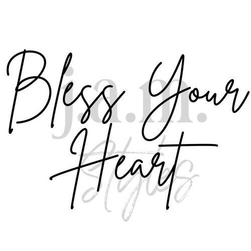 Bless Your Heart SVG Cuttable & Printable - Etsy