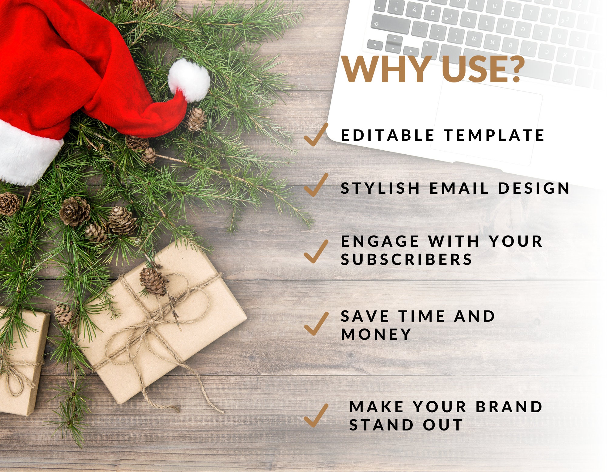 Festive Email Template New Year Email Design Mailchimp, Canva Email ...