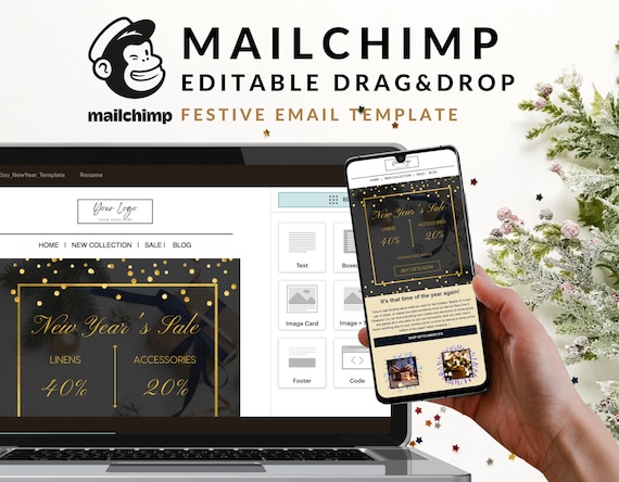 Festive Email Template New Year Email Design Mailchimp - Etsy