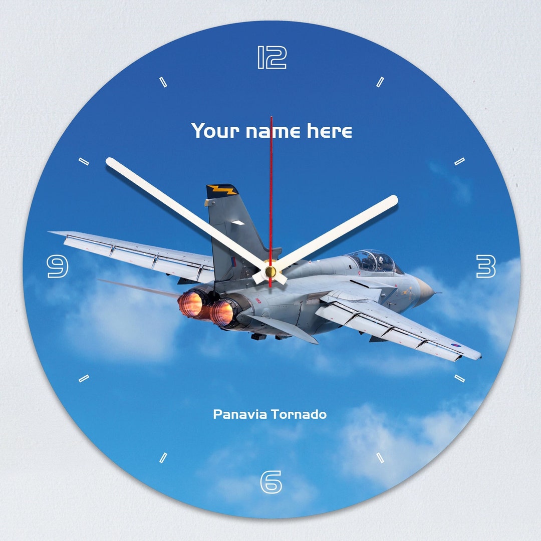 Tornado Jet Fighter Clock, Personalised, Hand Made - Etsy