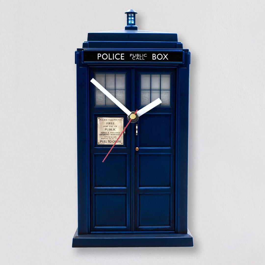 Tardis Wall Clock Hand Made - Etsy