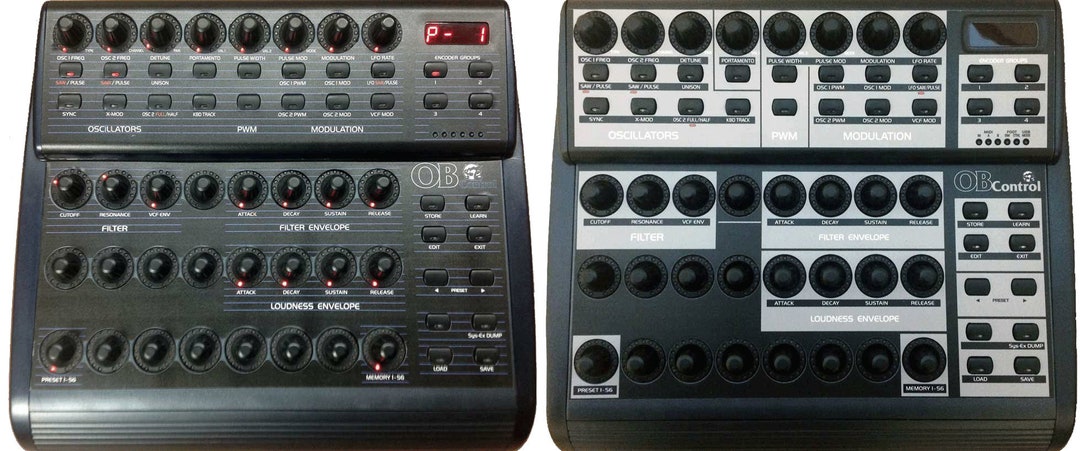 Oberheim Obsx Mk2 blue Stripe Vinyl Overlay Template for Behringer ...