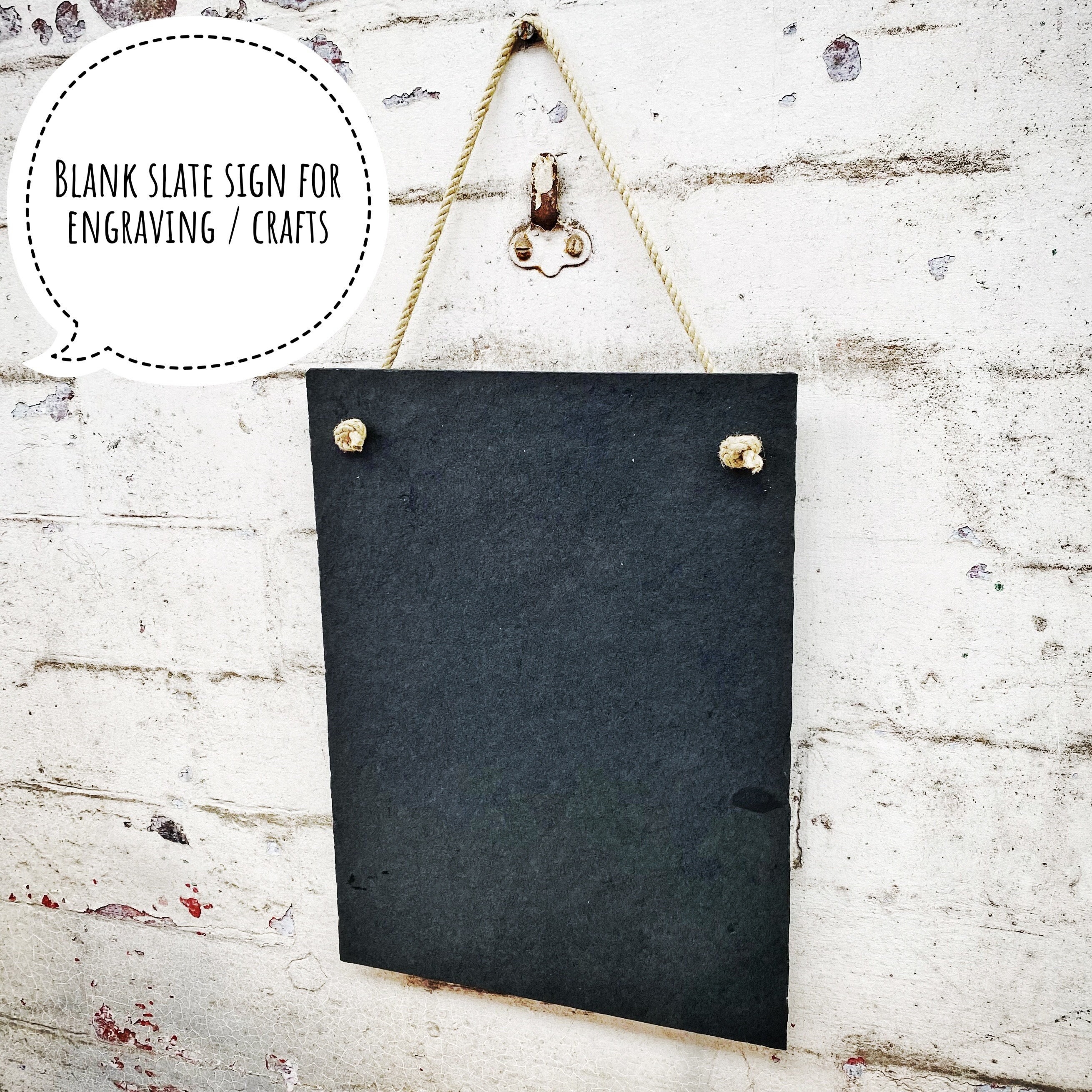 Blank Slate Hanging Sign / Large Menu Board With Rope - Etsy UK