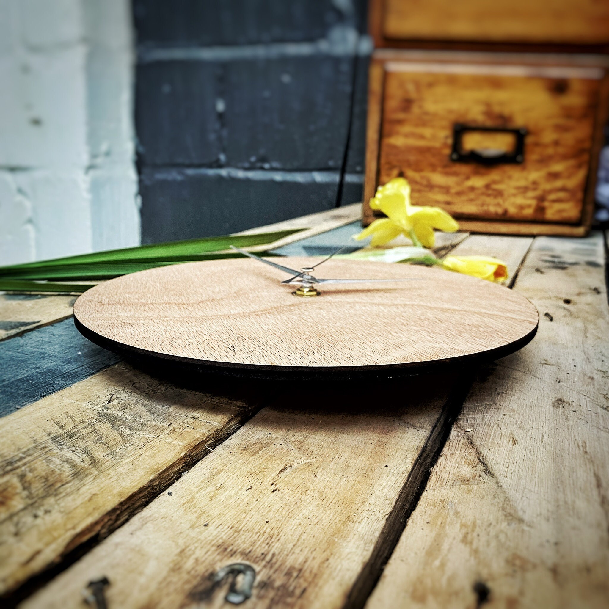 Blank Wooden Clock With Mechanism 22cm Diameter Perfect for Engraving ...