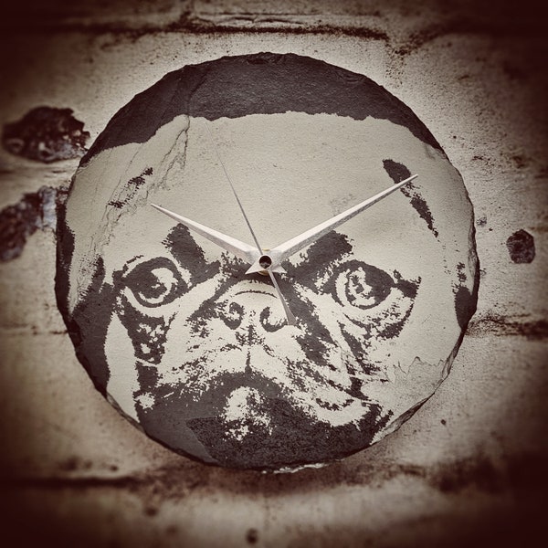 Pug Clock - Etsy