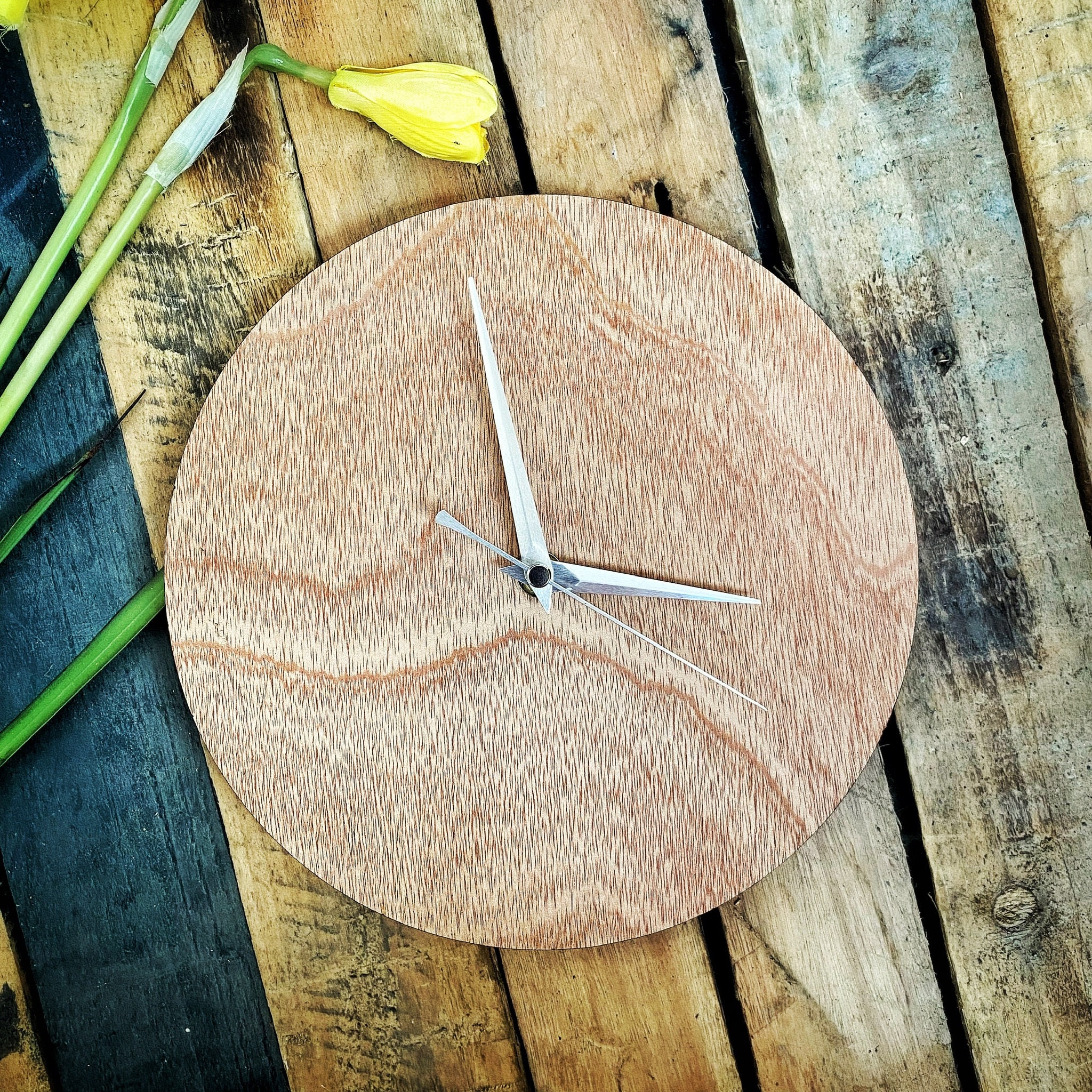Blank Wooden Clock With Mechanism 22cm Diameter Perfect for Engraving ...