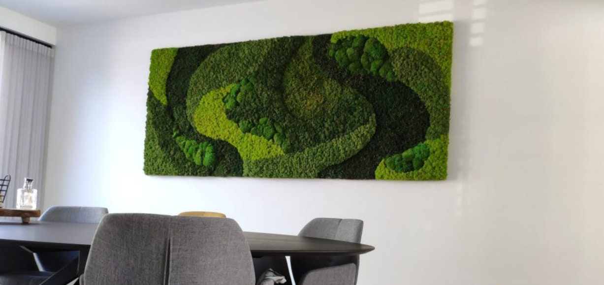 Mixed Moss Picture, Moss Square, Moss Rectangle, Moss Art, Moss Wall ...