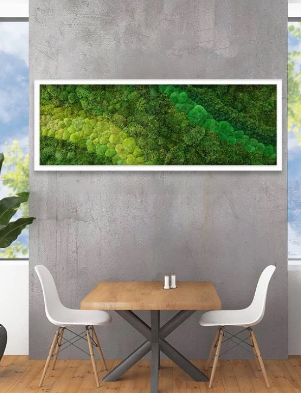 Mixed Moss Picture, Moss Square, Moss Rectangle, Moss Art, Moss Wall ...