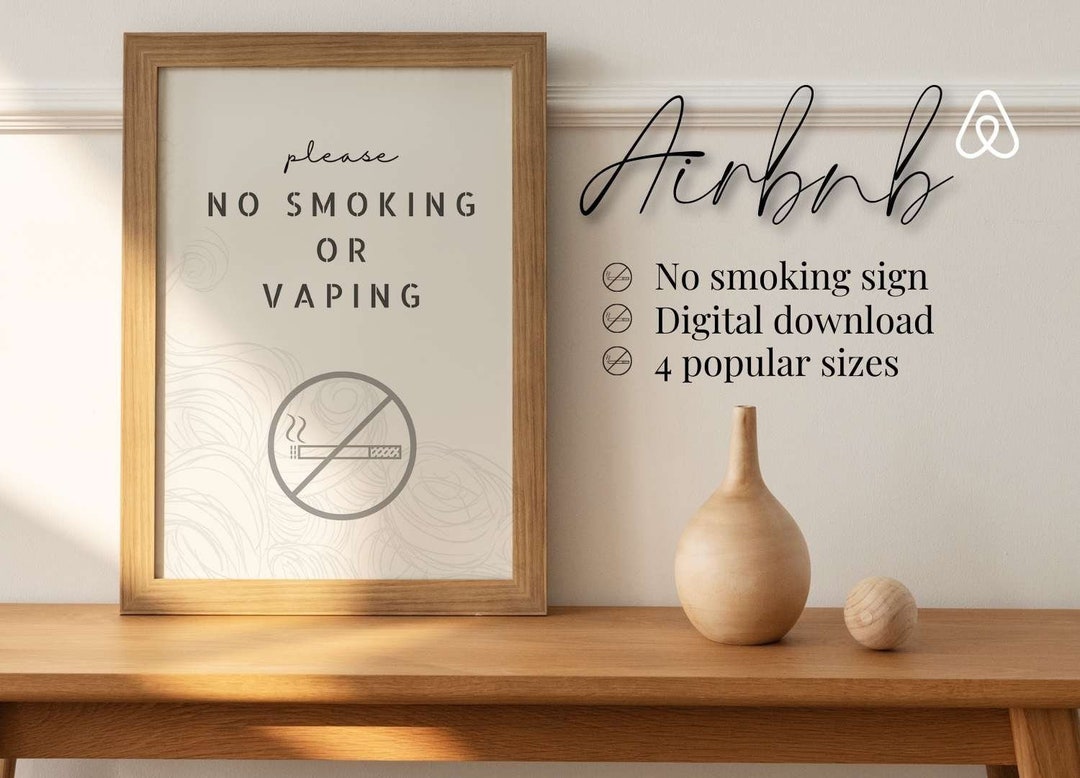 Digital Instant Download Host Sign Printable No Smoking - Etsy