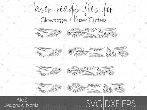 Watch Band Floral Print SVG Watch Band SVG Engraved Watch - Etsy