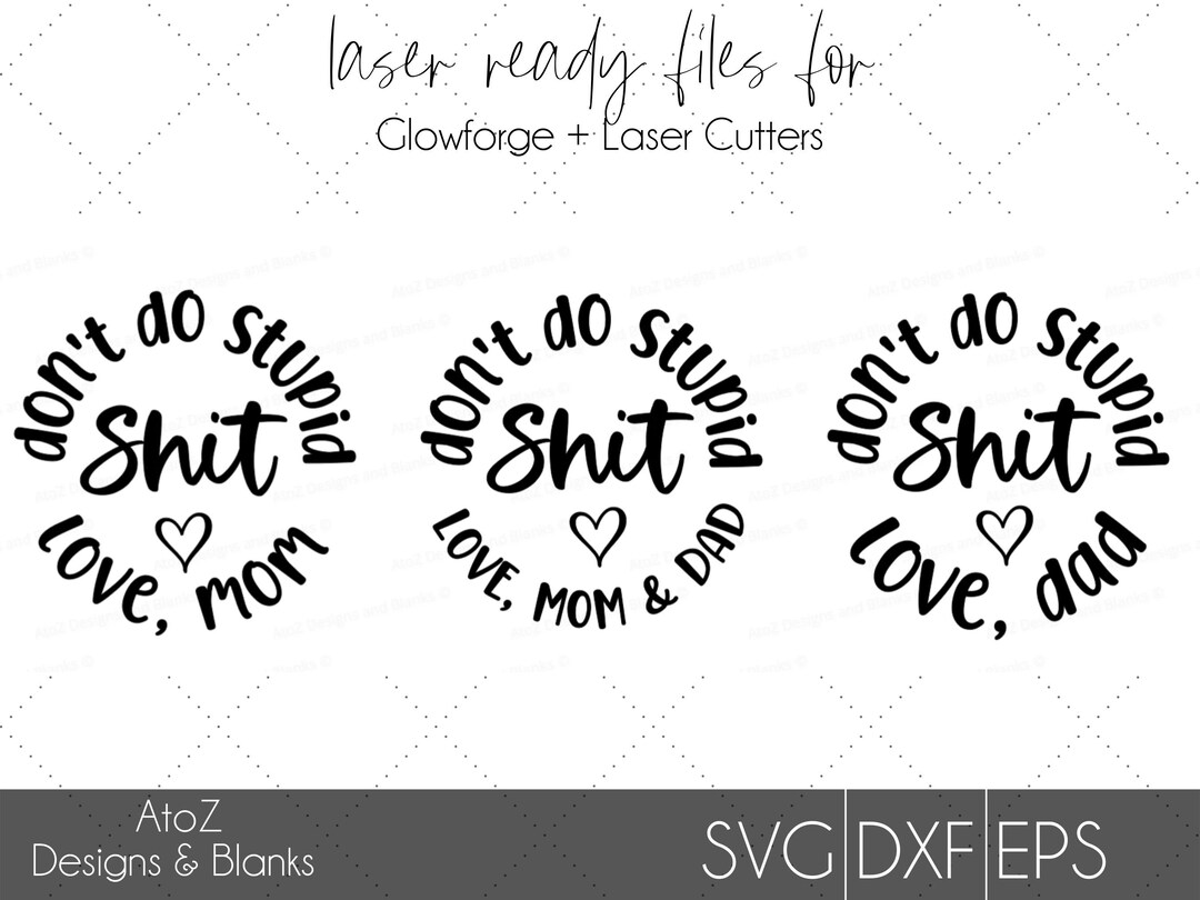 Don't Do Stupid Shit SVG, Wristlet SVG File, Keychain SVG, Sweet 16 ...
