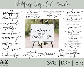 Wedding Sign Svg | Etsy