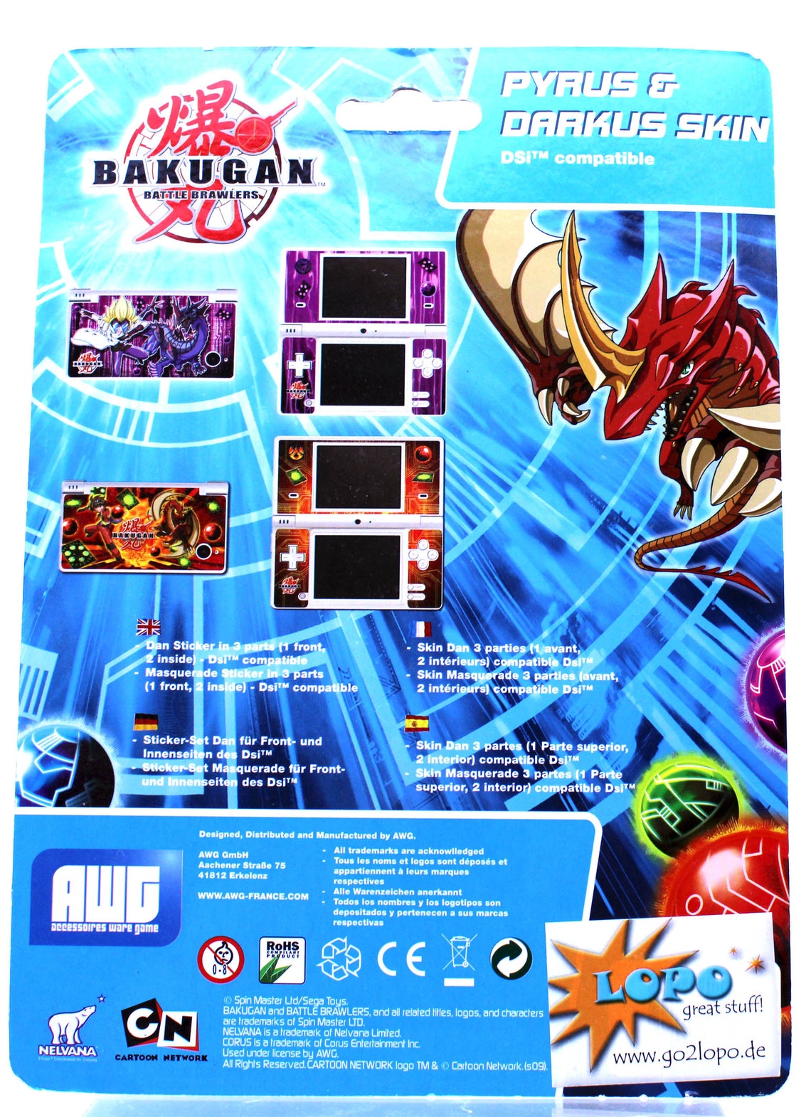 Bakugan Battle Brawlers Skin Sticker Set Compatible for Nintendo Dsi - Etsy
