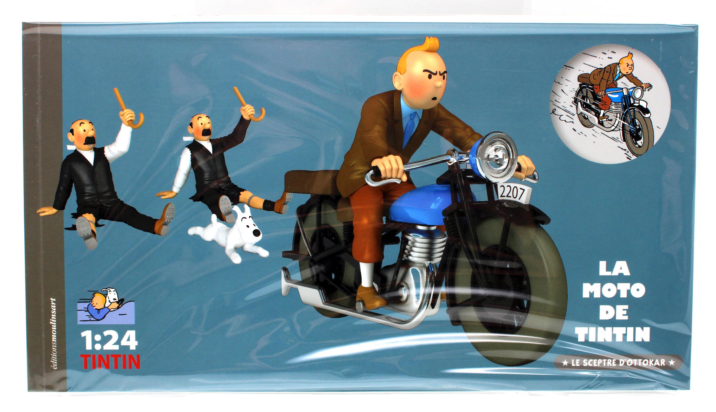 Tintin Model Car 1/24 Series 70: Tintin on Motorcycle motif From King ...