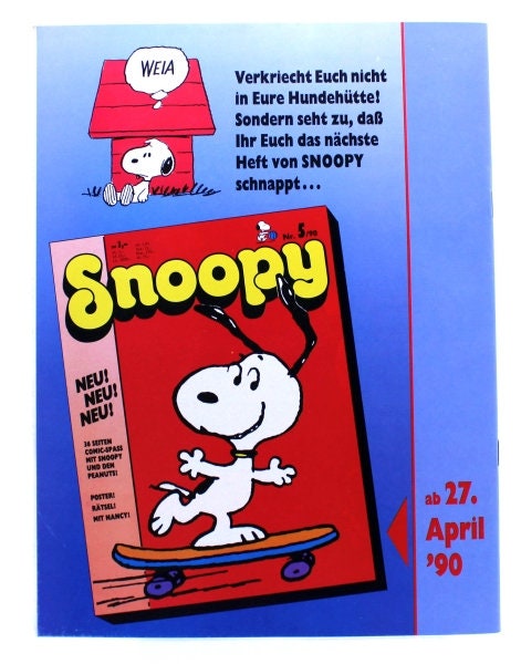 Snoopy Comic Magazine No. 4 1990: Warm is Important by Bavaria Comic ...