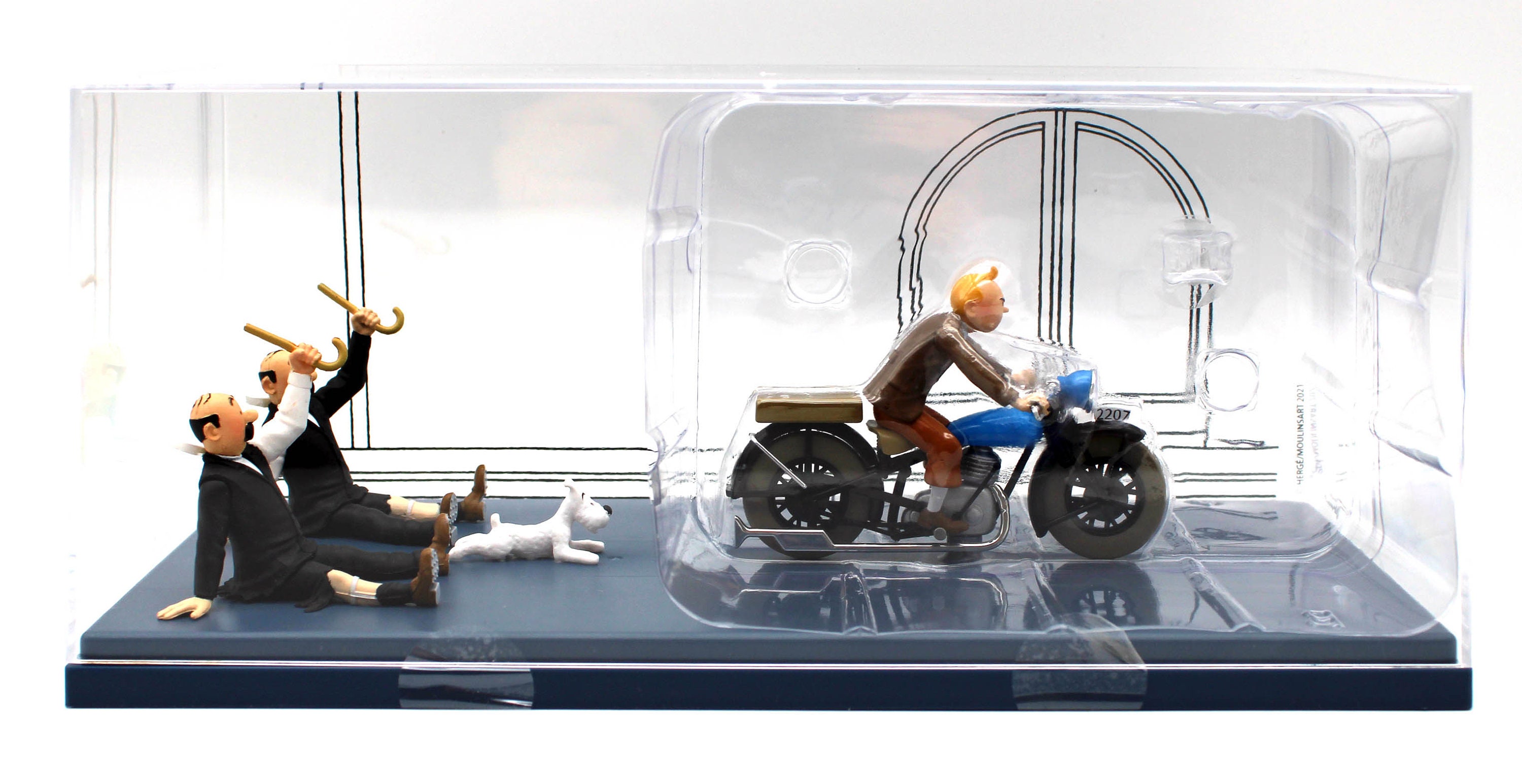 Tintin Model Car 1/24 Series 70: Tintin on Motorcycle motif From King ...