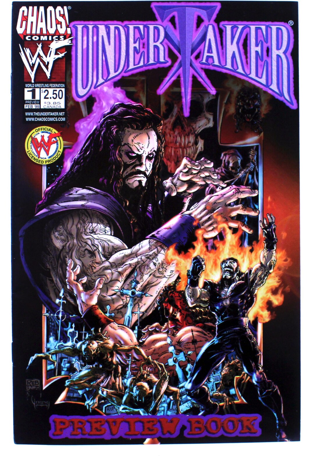 WWF (world Wrestling Federation) Undertaker Comic No. 1 Preview Book - Etsy