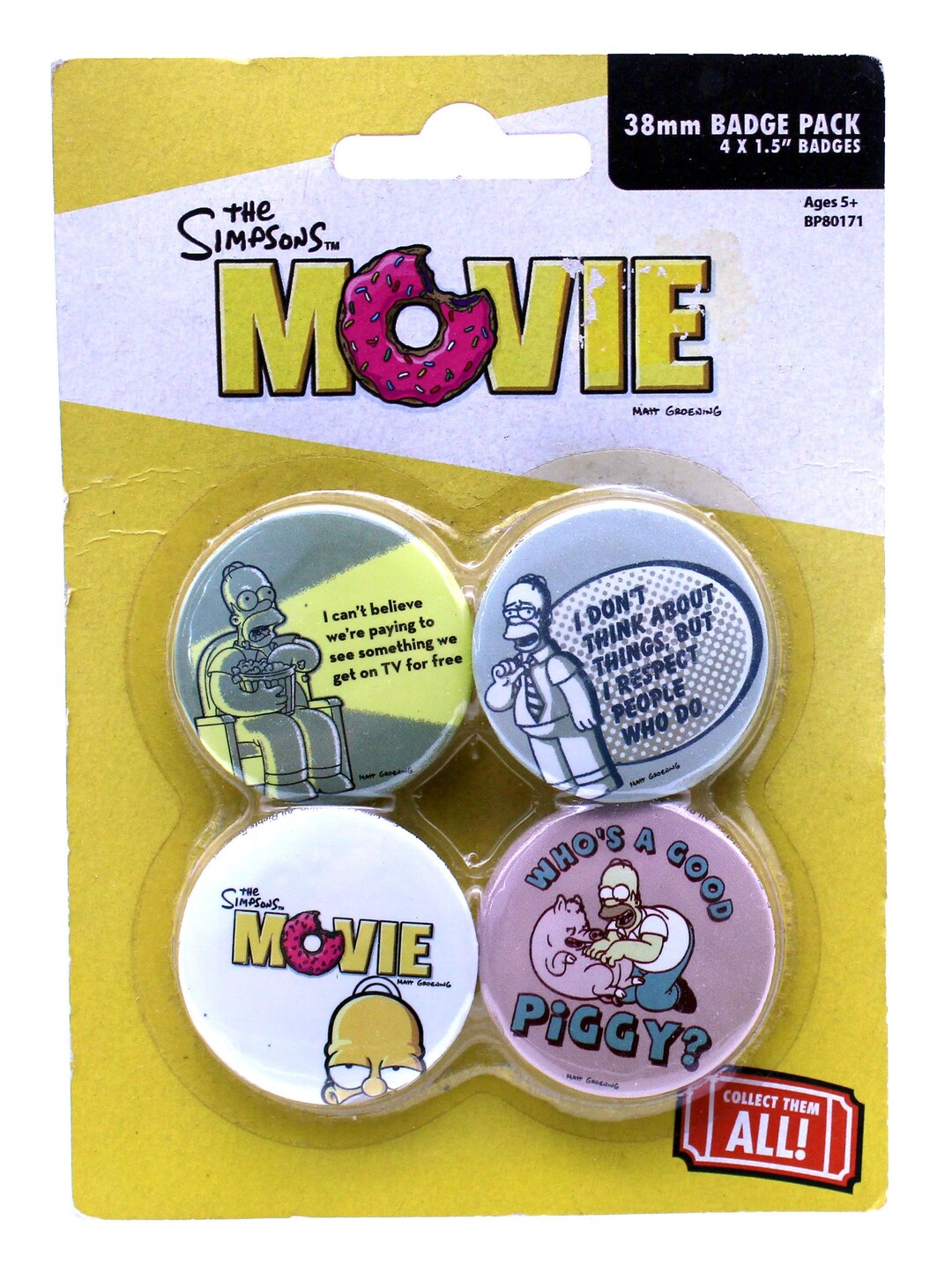 The Simpsons Movie Buttons Badge Pack (set of 4) - Etsy