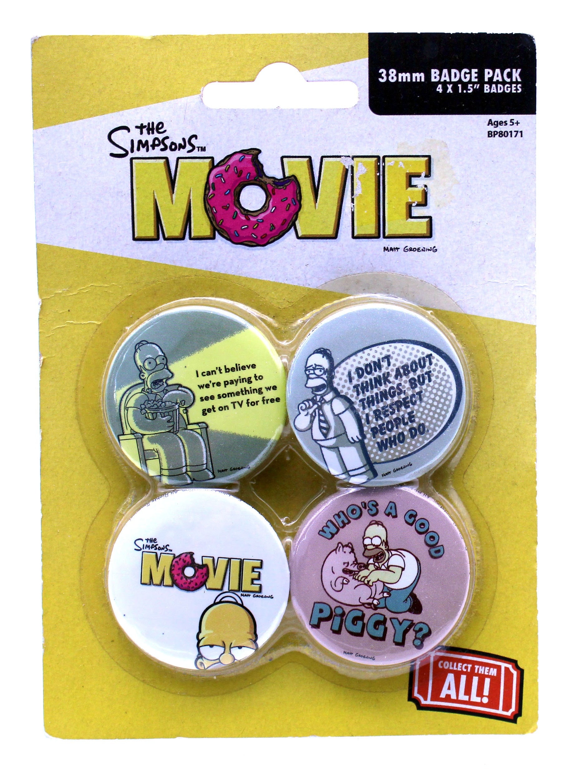The Simpsons Movie Buttons Badge Pack (set of 4) - Etsy