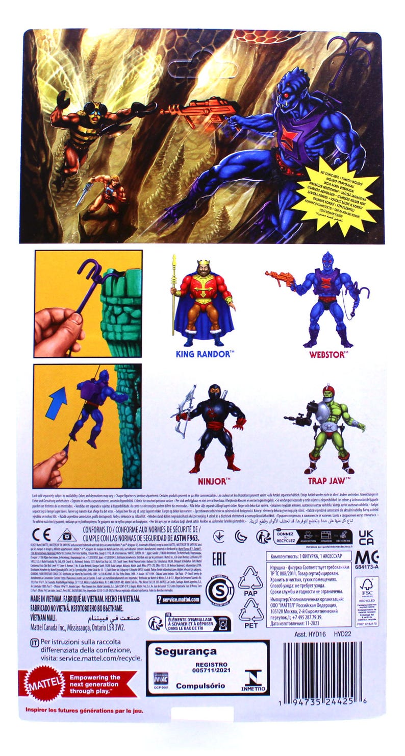 Masters of the Universe Origins (fan Favorite) Action Figure Webstor 14 ...