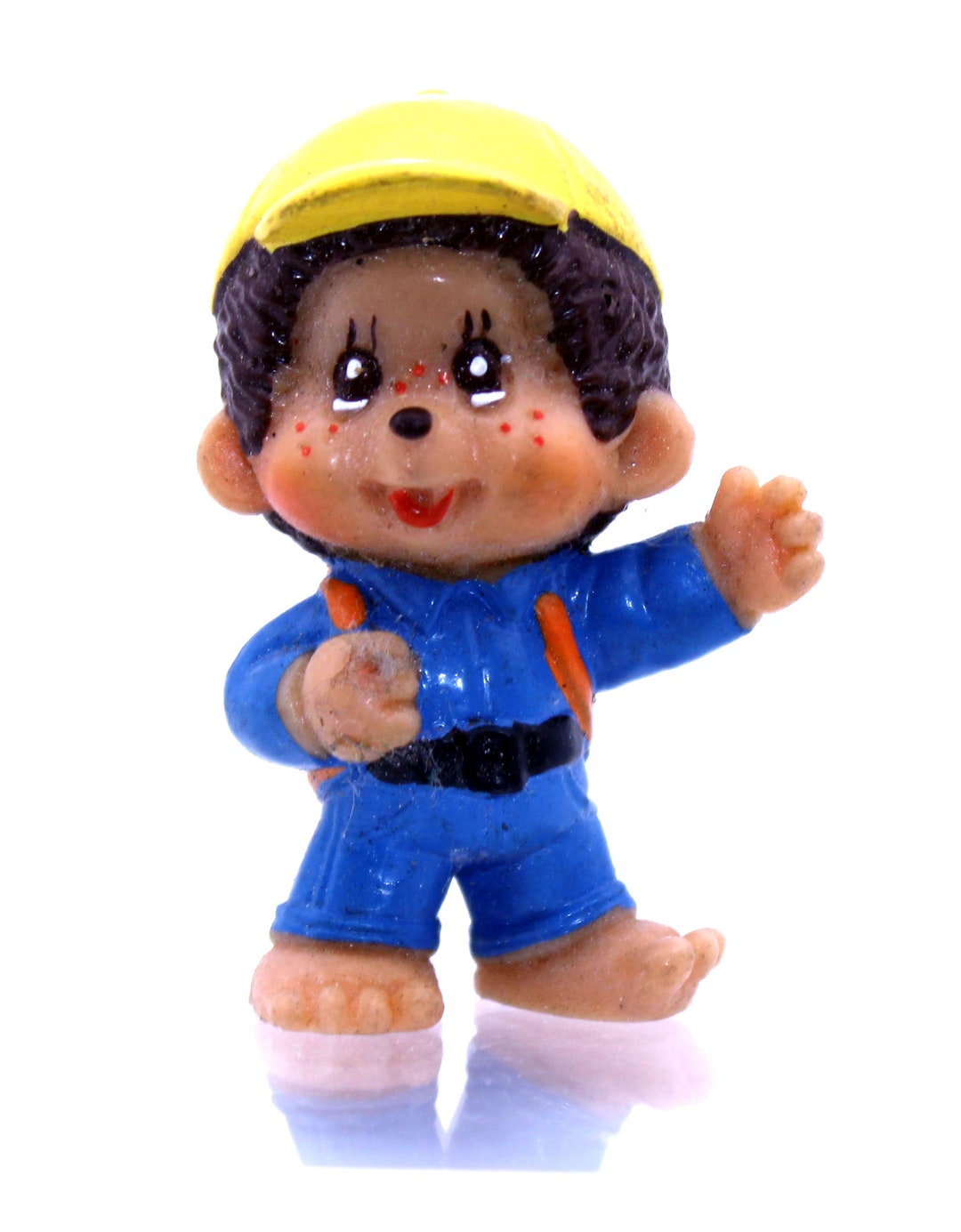 Monchhichi Plastic Figure With Cap and Backpack by Bully - Etsy