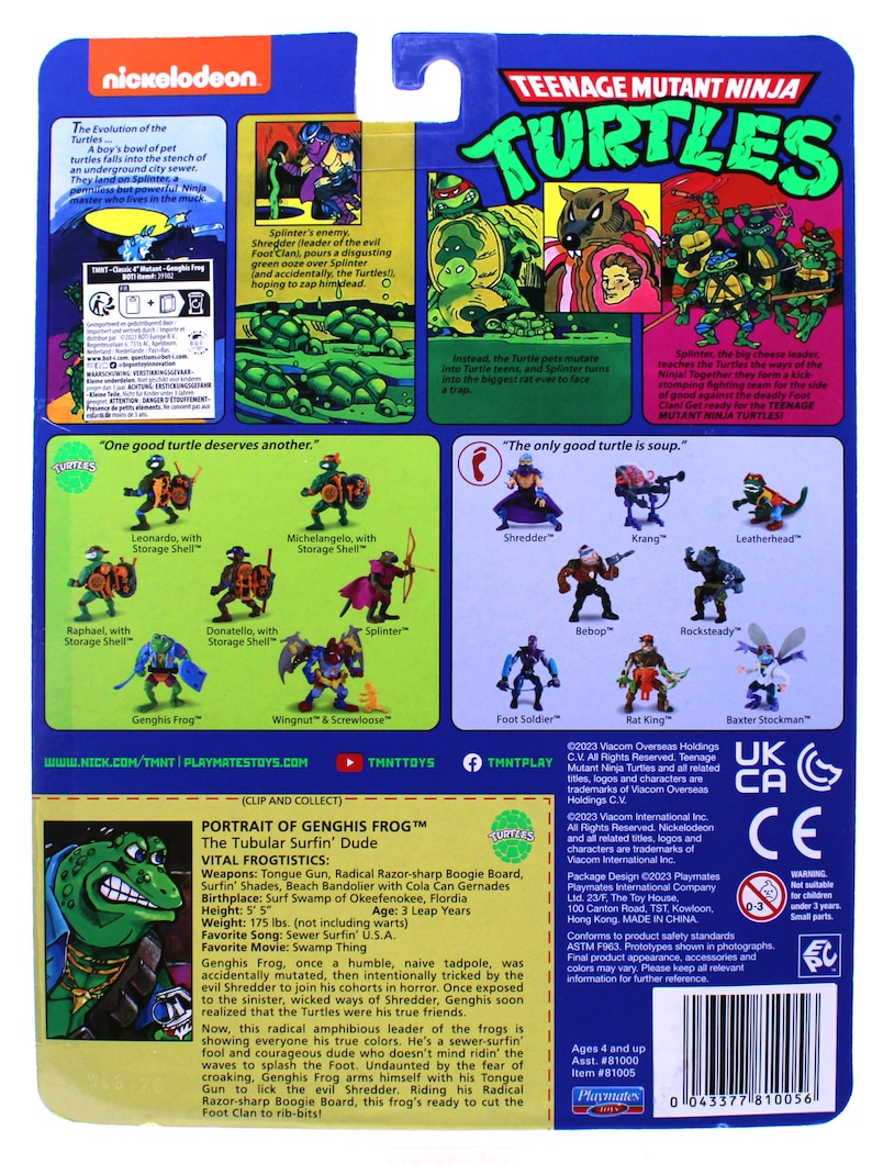 Teenage Mutant Ninja Turtles Retro Action Figure "genghis Frog" - Etsy